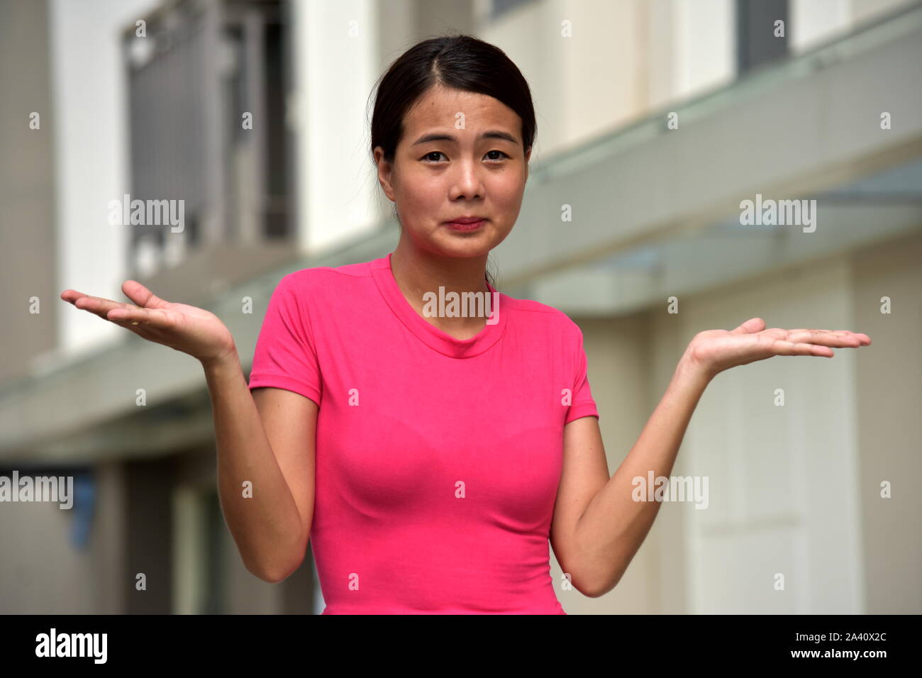 An Undecided Adult Female Stock Photo - Alamy