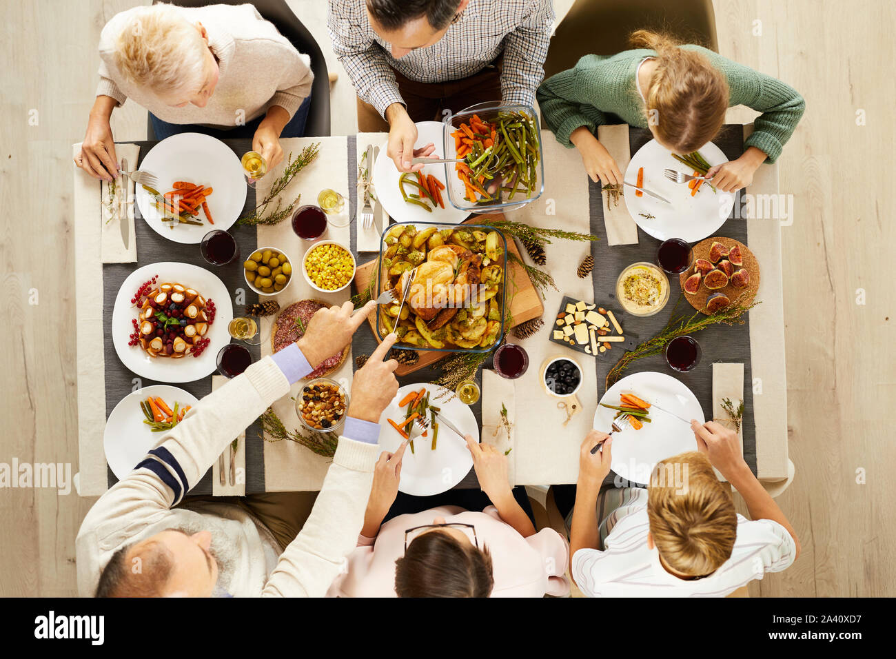 Adult eating human dinner hi-res stock photography and images - Alamy