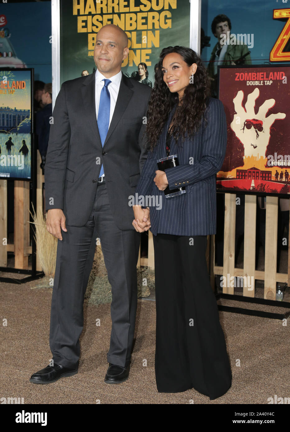 Westwood, California, USA. 10th Oct, 2019. Cory Booker, Rosario Dawson ...