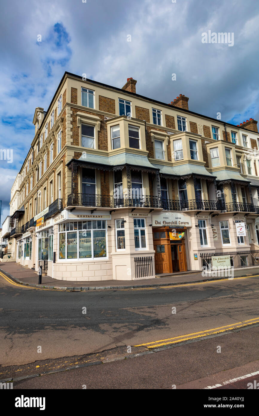 The Churchill Tavern, a Free House pub on the Westcliff at Ramsgate ...