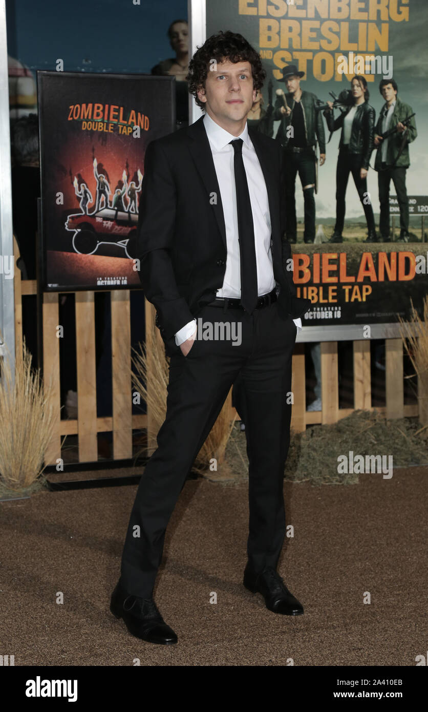 Westwood, California, USA. 10th Oct, 2019. Jesse Eisenberg. Premiere Of ...