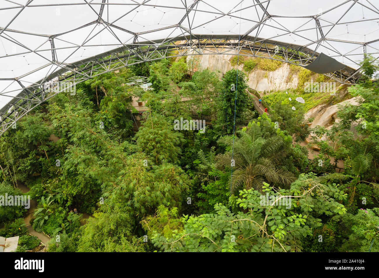 The Eden Project looking down from the viewing platform in the ...
