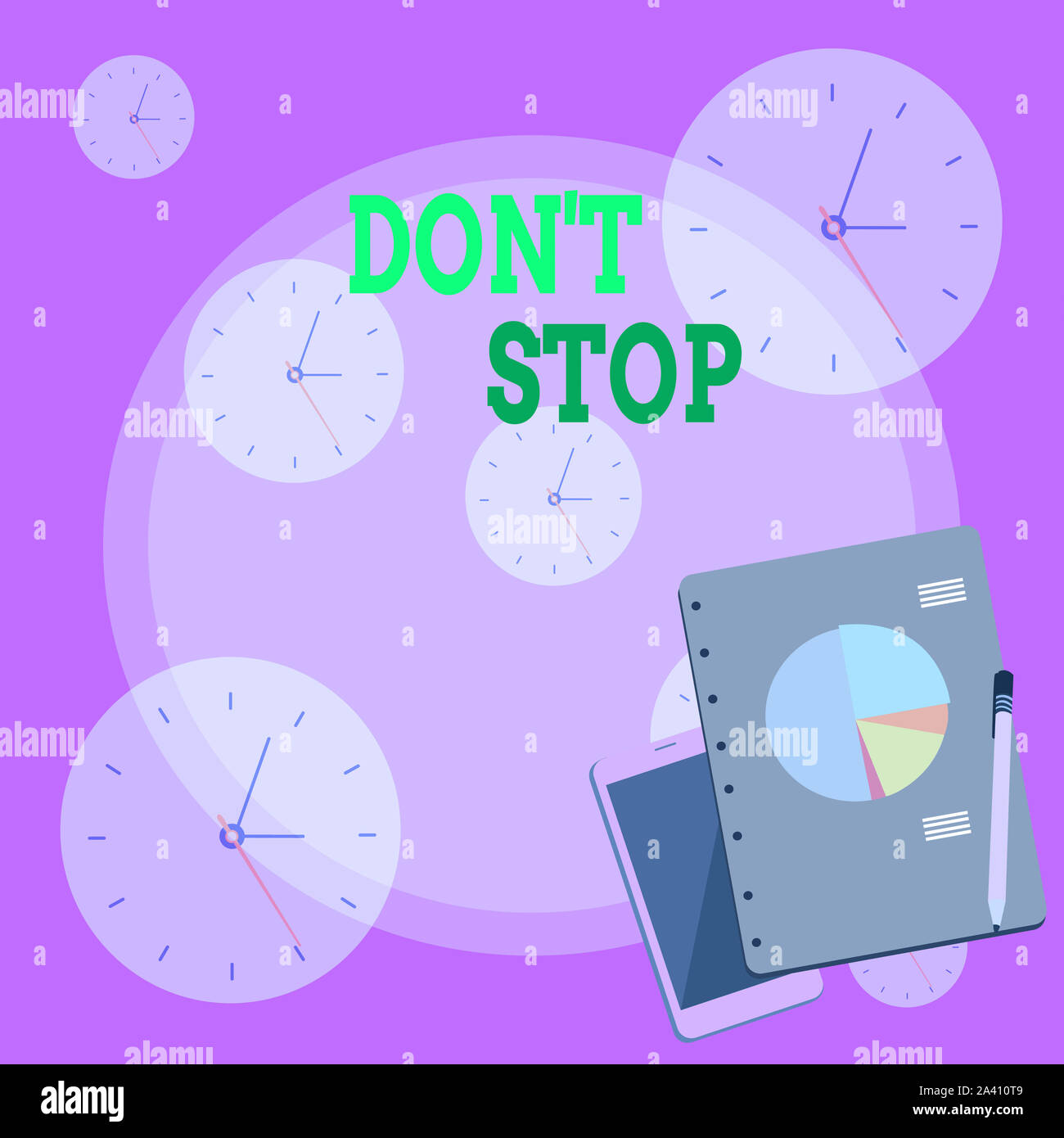 Writing note showing Don T Stop. Business concept for Continue what had ...