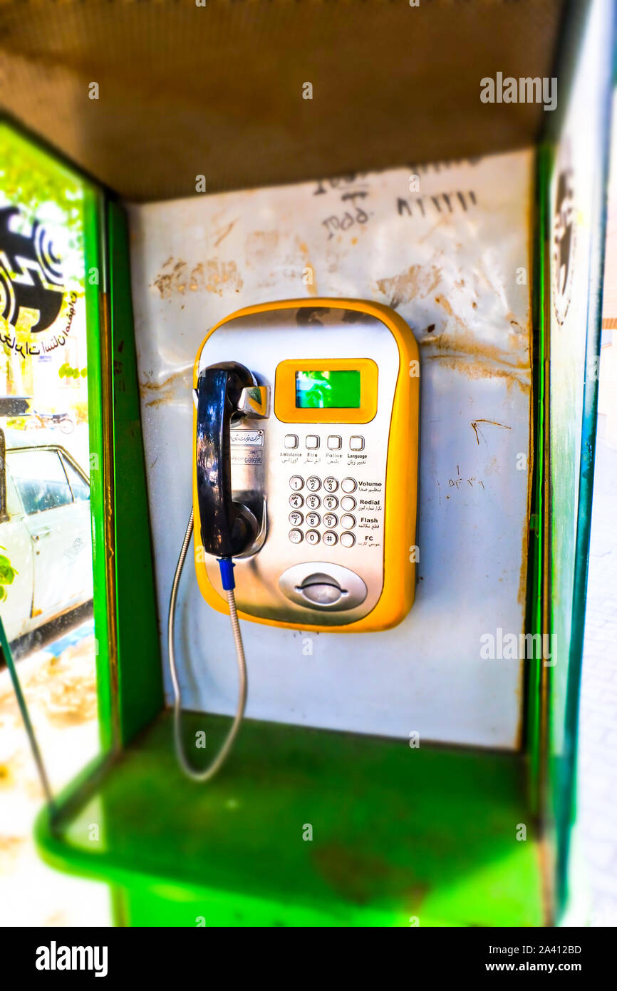 Telephone box in a street Stock Photo - Alamy