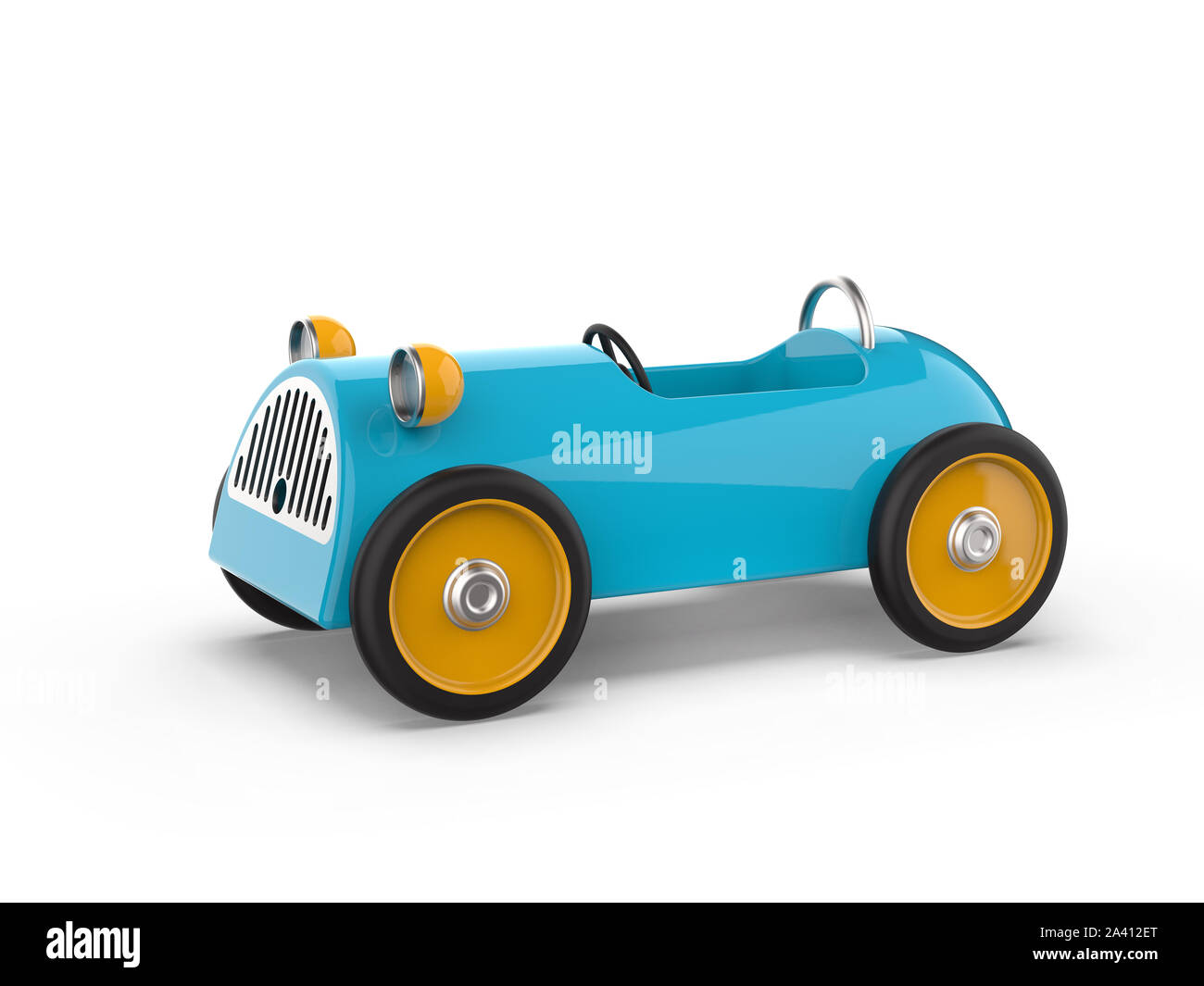 Toy car isolated on a white background,3d rendering Stock Photo - Alamy