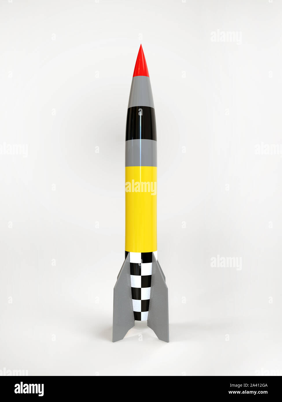 Rocket war, isolated on white background, 3d rendering Stock Photo - Alamy