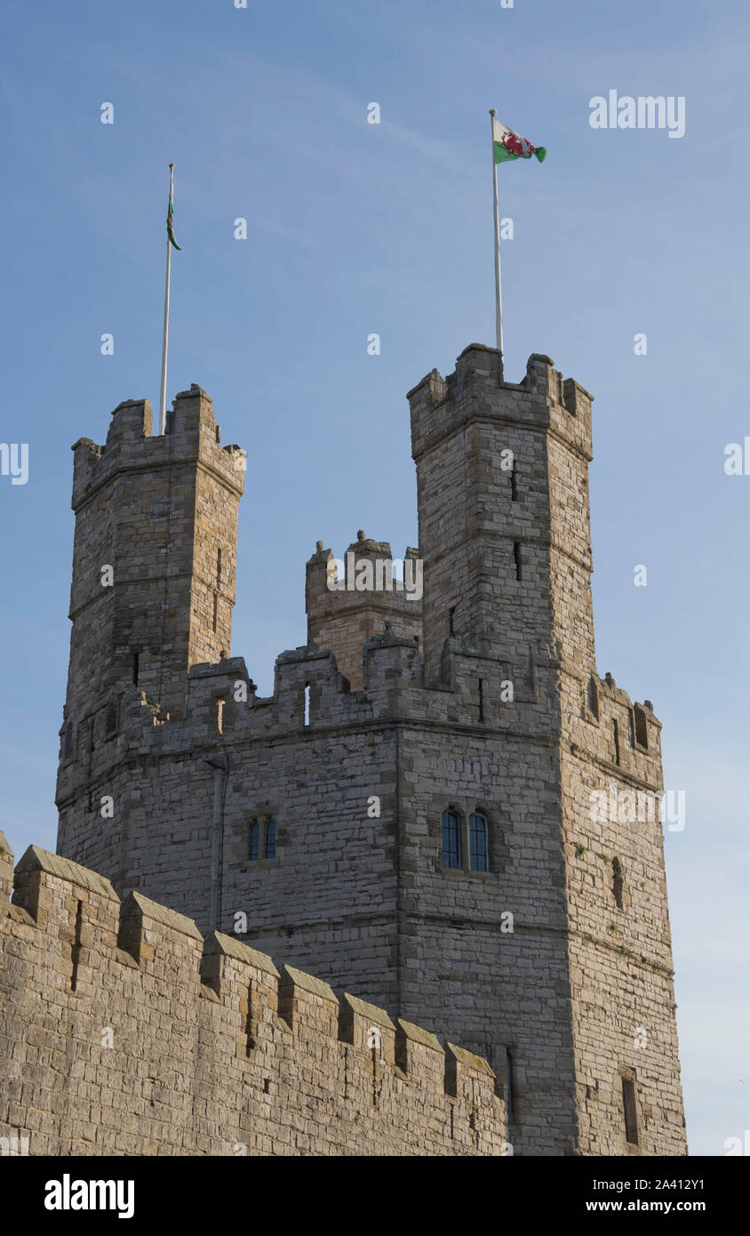 Views of Caernarfon Castle, Gwynedd,Wales,UK Stock Photo - Alamy