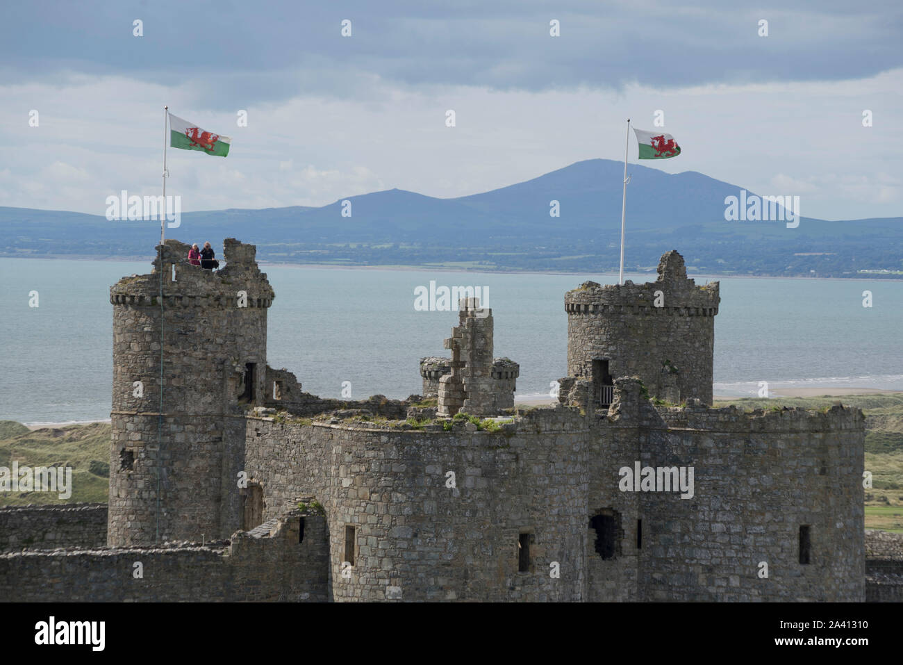 Views of medieval Harlech Castle in Gwynedd, Wales,UK Stock Photo - Alamy