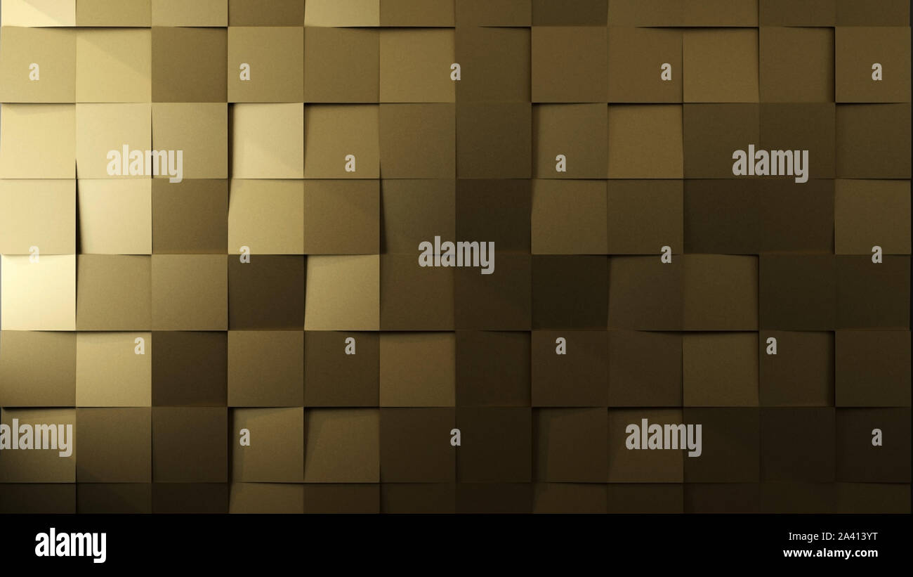 Gold 3d rendering wall hi-res stock photography and images - Alamy