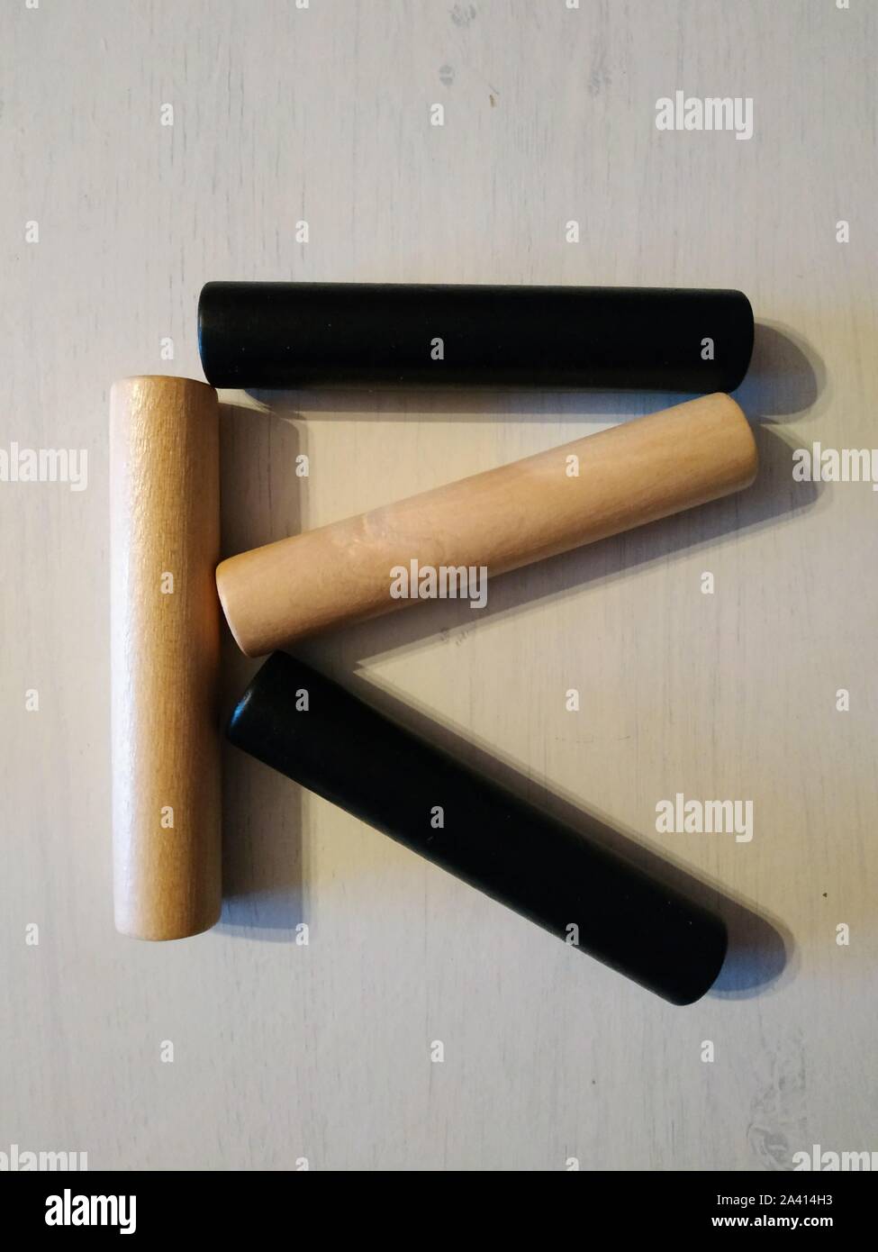 R wood stick letter design concept Stock Photo - Alamy