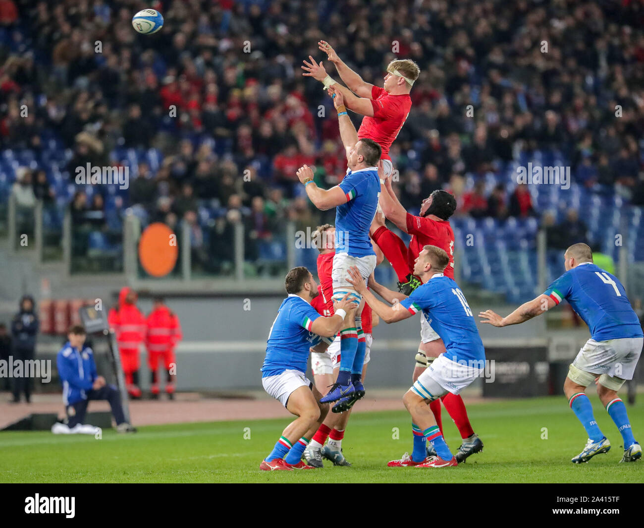 touche galles during Guinness Six Nations Rugby - Italy vs Galless ...