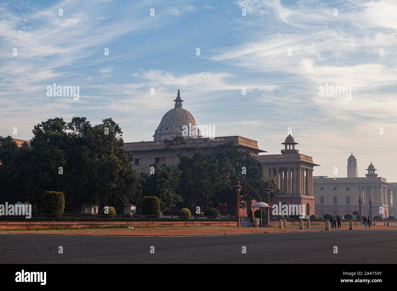 DELHI, INDIA, View of the buildings of Government offices at North ...