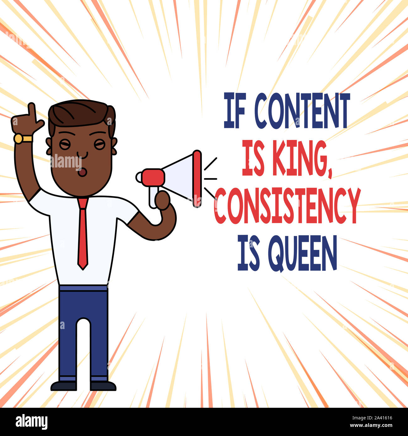Handwriting text If Content Is King Consistency Is Queen. Conceptual ...