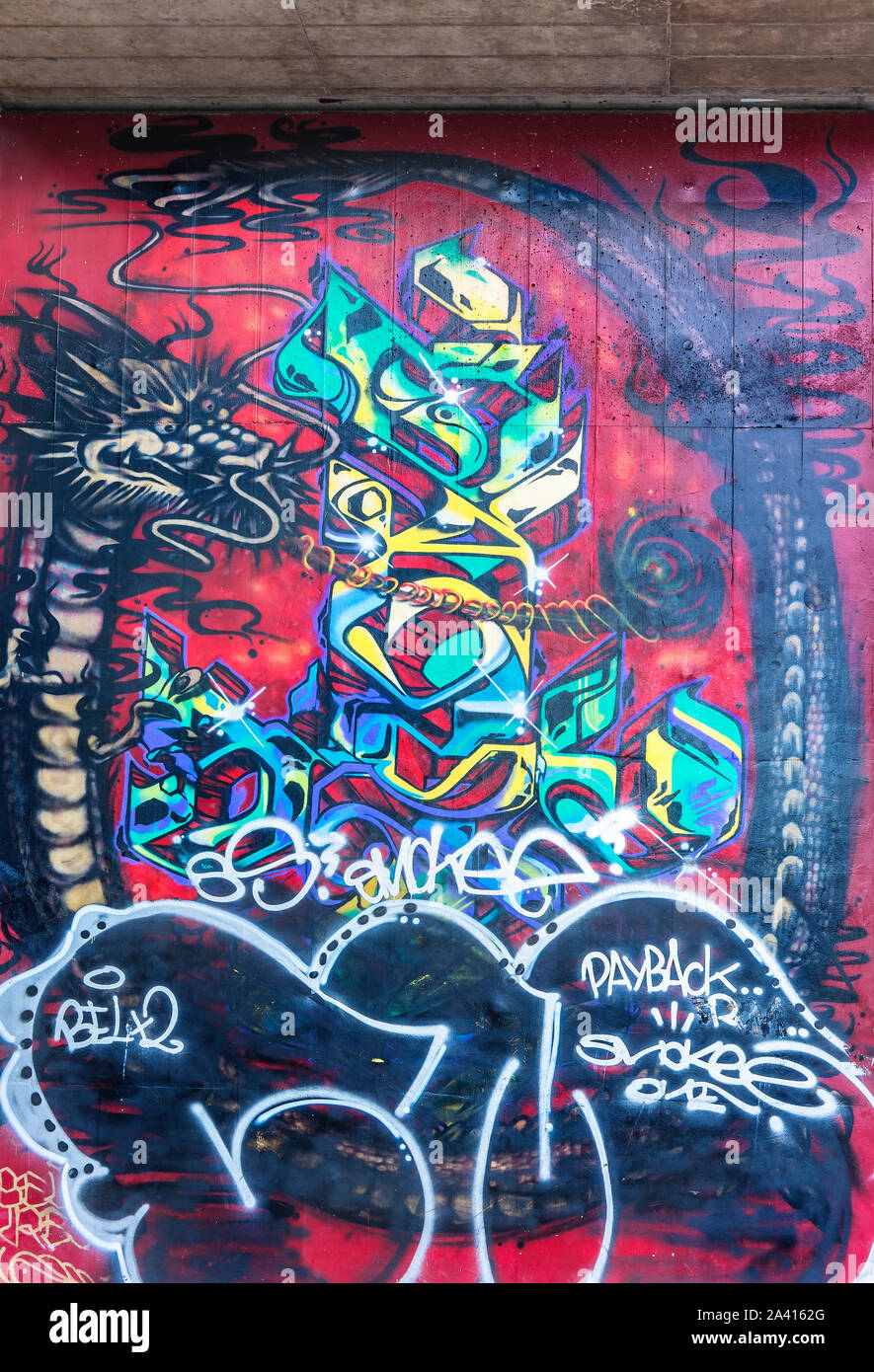 Red spraypaint hi-res stock photography and images - Alamy