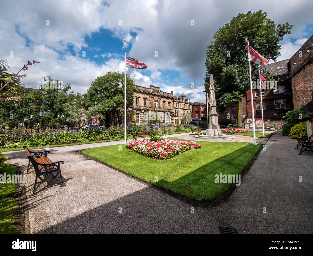 The Lancashire Fusiliers Memorial Gardens in the central Lancashire ...