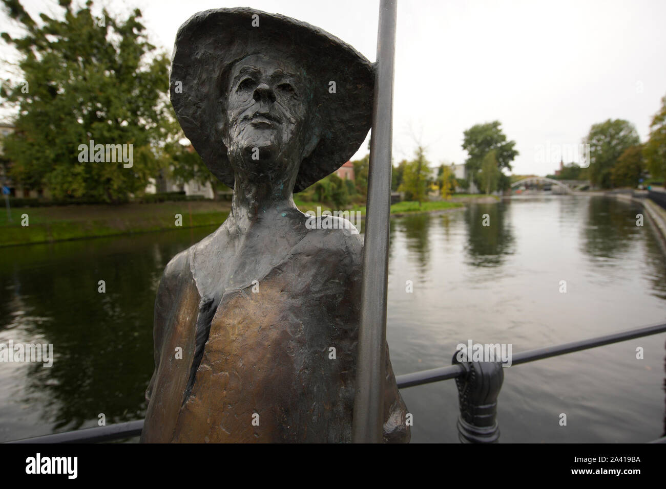 A sculpture of the Hungarian cartographer Franciszek Florian Czak who ...