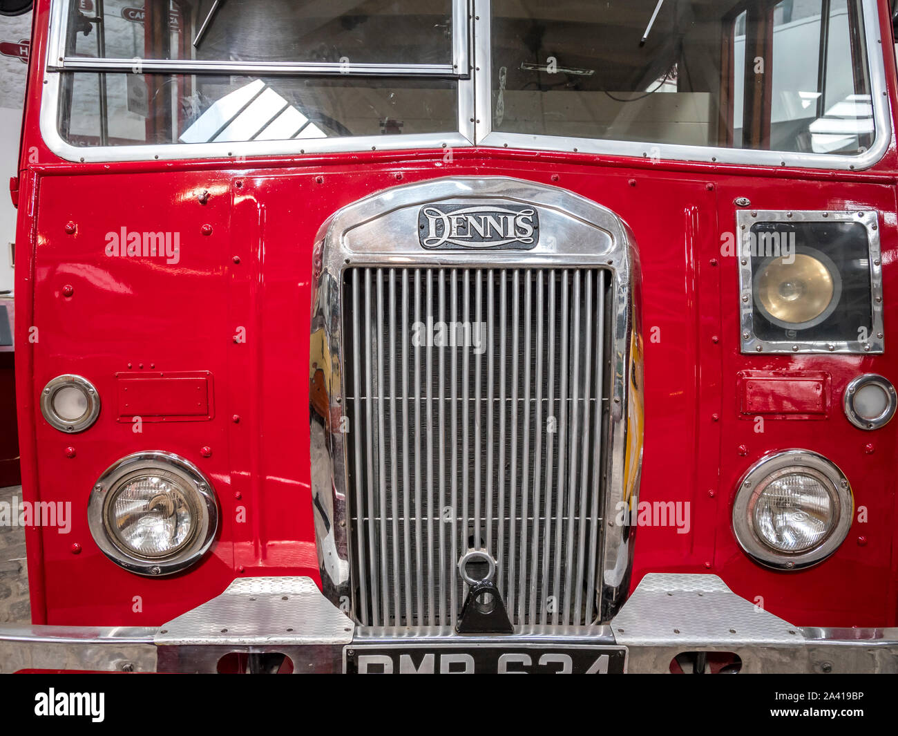 Single decker public transport bus at Bury transport museum in central ...
