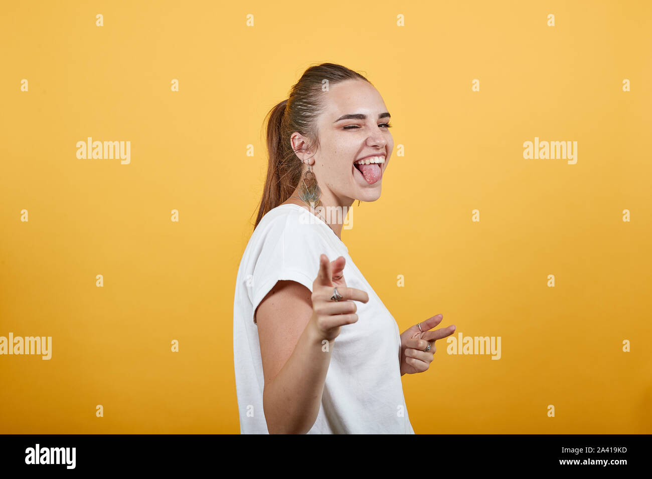 Girl chilling around to have some good time Stock Photo - Alamy