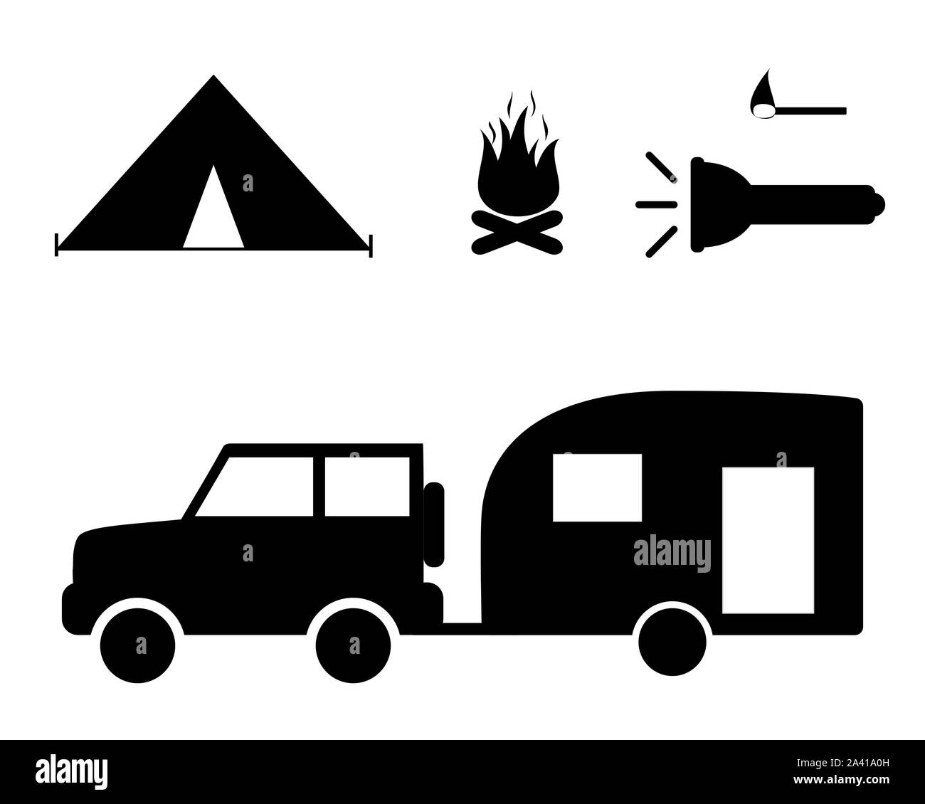 Camping off road vehicle Cut Out Stock Images & Pictures - Alamy