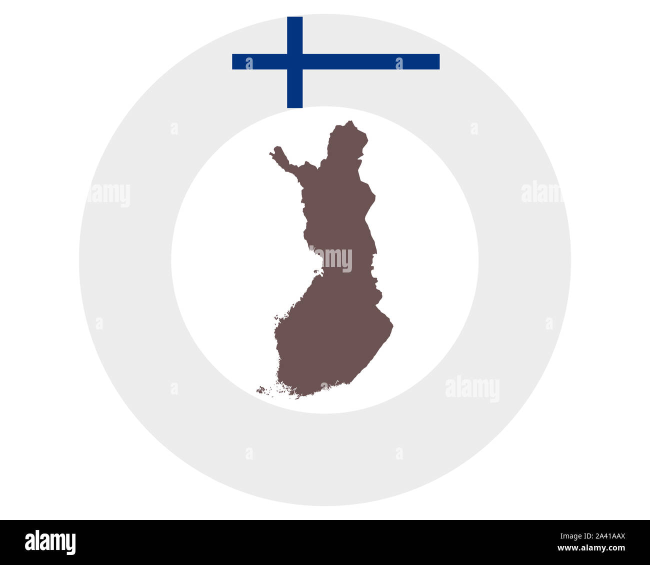Map of Finland on background with flag Stock Photo - Alamy