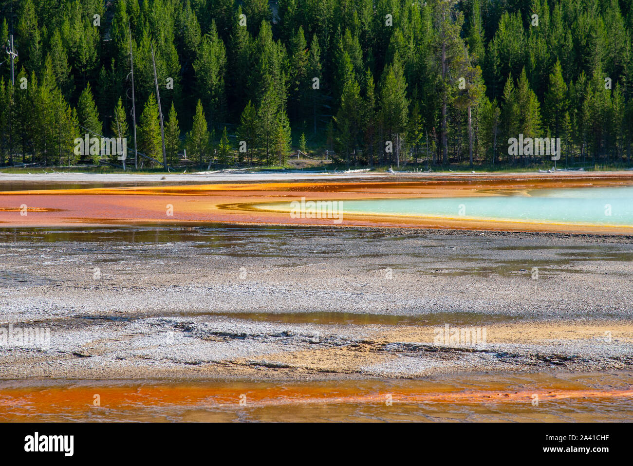 Grand Prismatic Spring, one of the main tourist attractions of ...
