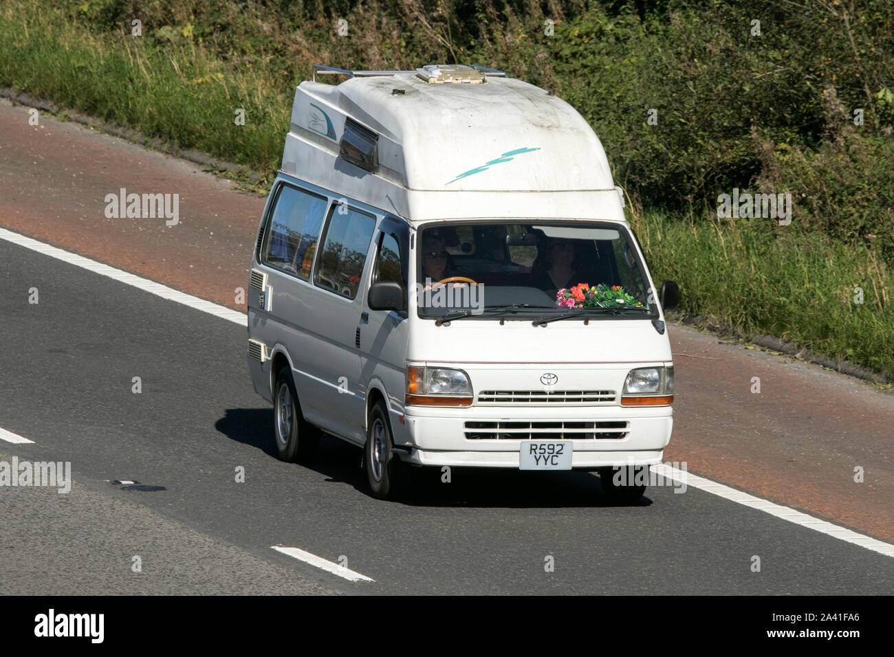 Car towing caravan hi-res stock photography and images - Alamy