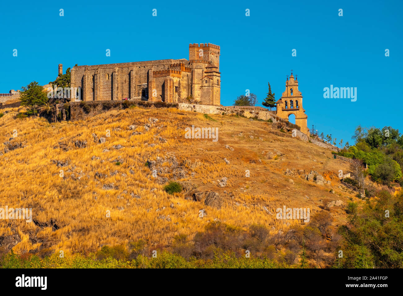 Castle fortress. Priory Church Nuestra Señora del Mayor Dolor, Aracena ...
