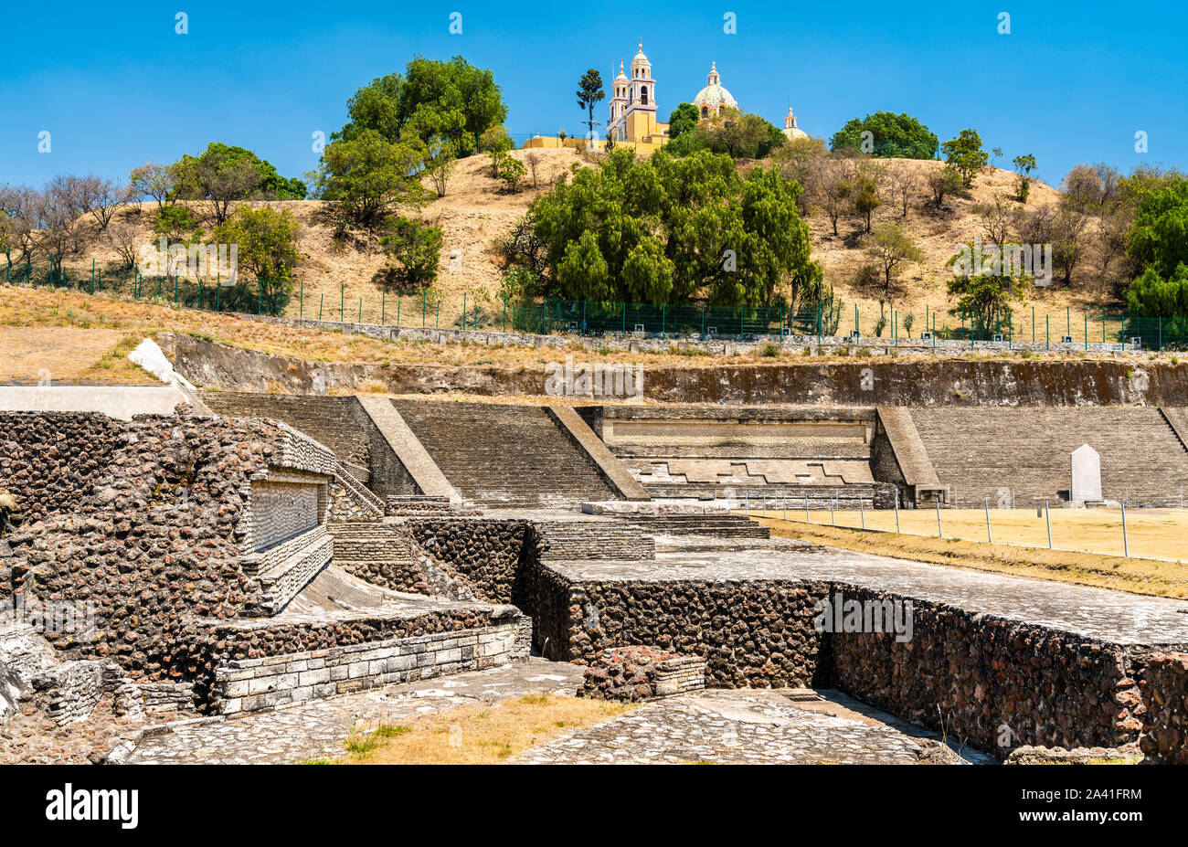 The Great Pyramid and the Our Lady of Remedies Church in Cholula ...