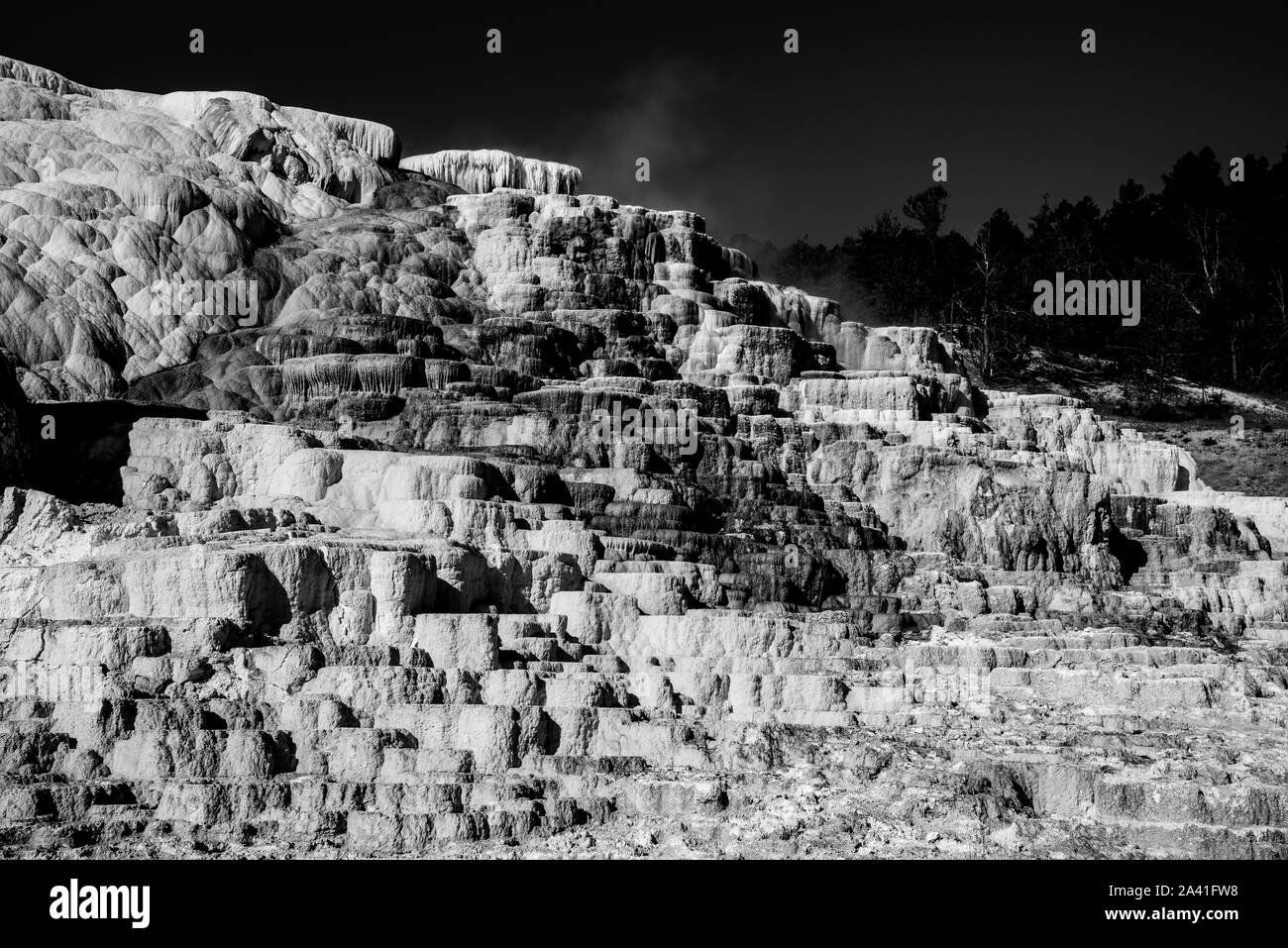 Minerva Terraces at the lower Mammoth Hot Springs in ...