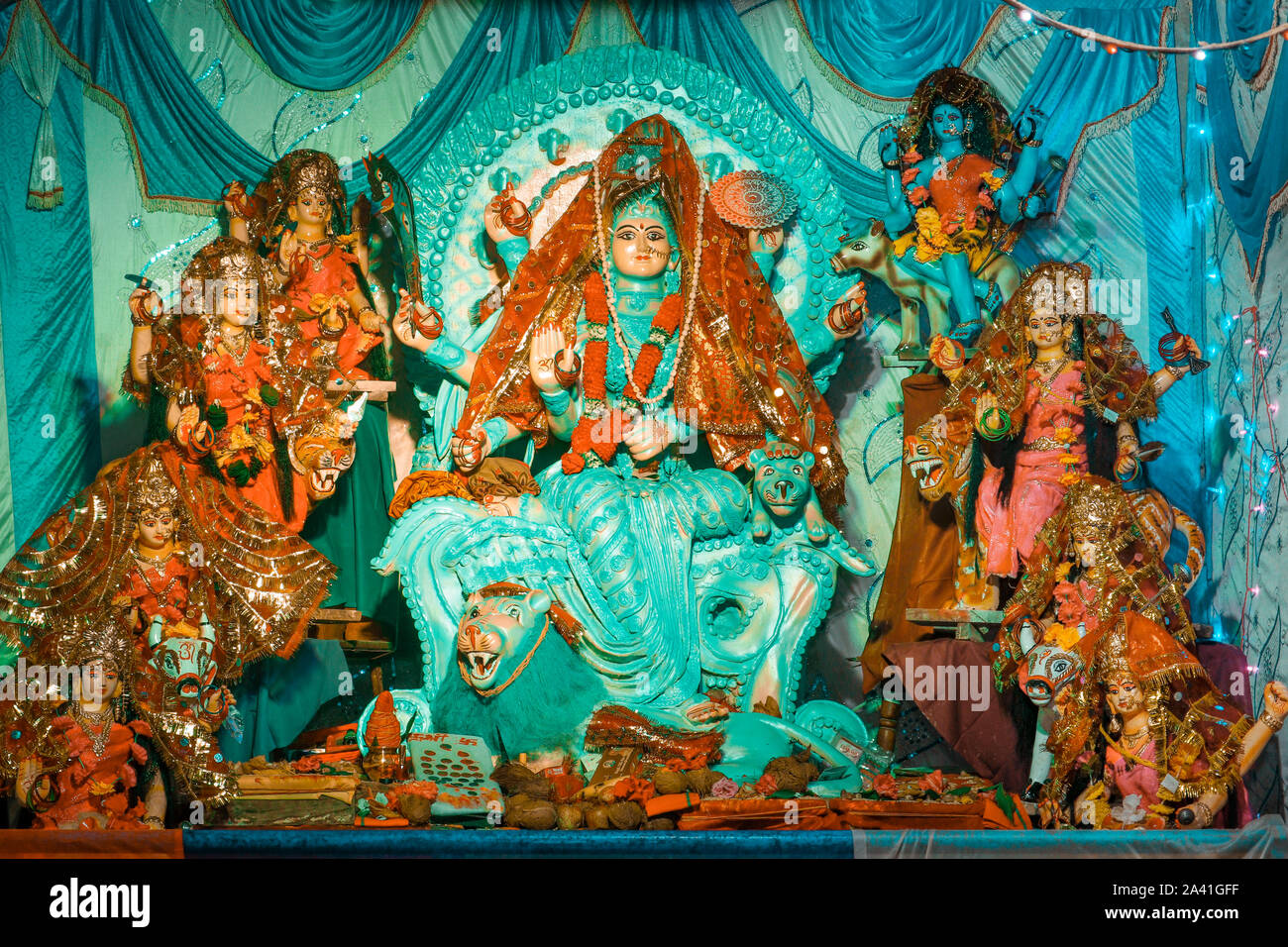 Durga idol hands hi-res stock photography and images - Alamy