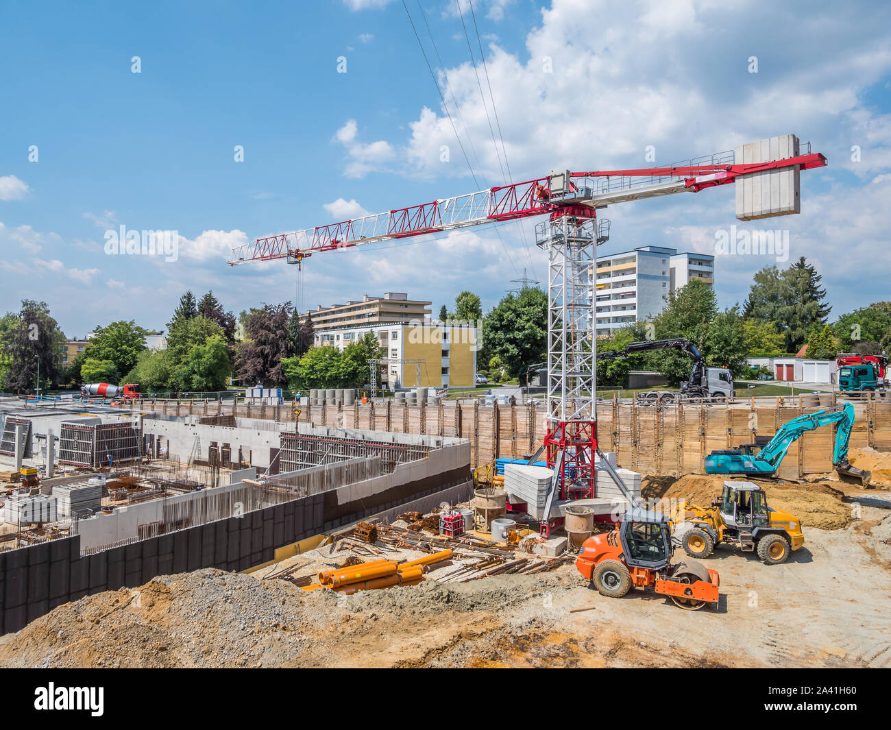 Big construction site in Germany Stock Photo - Alamy