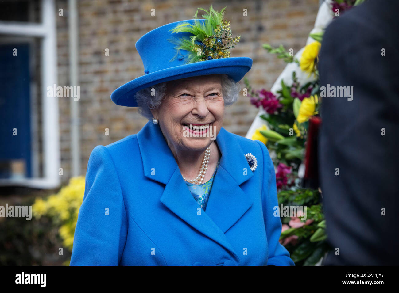 Queen Elizabeth II visits Haig Housing Trust, Morden, south London, to ...