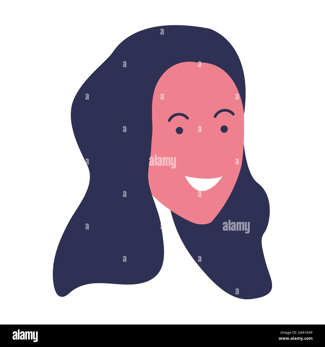 Cartoon woman with long hair design Stock Vector Image & Art - Alamy