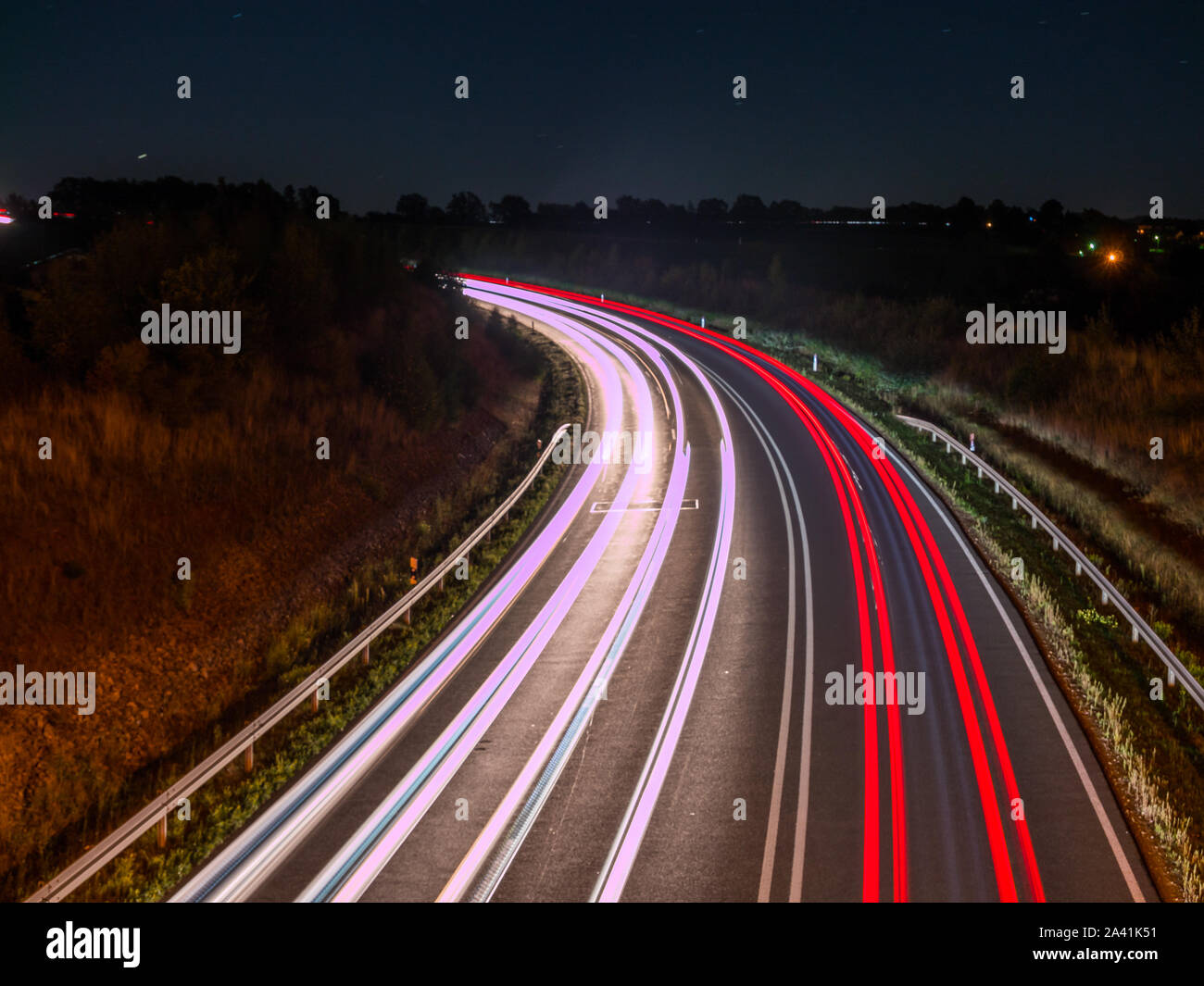 Light puller on the highway Stock Photo - Alamy