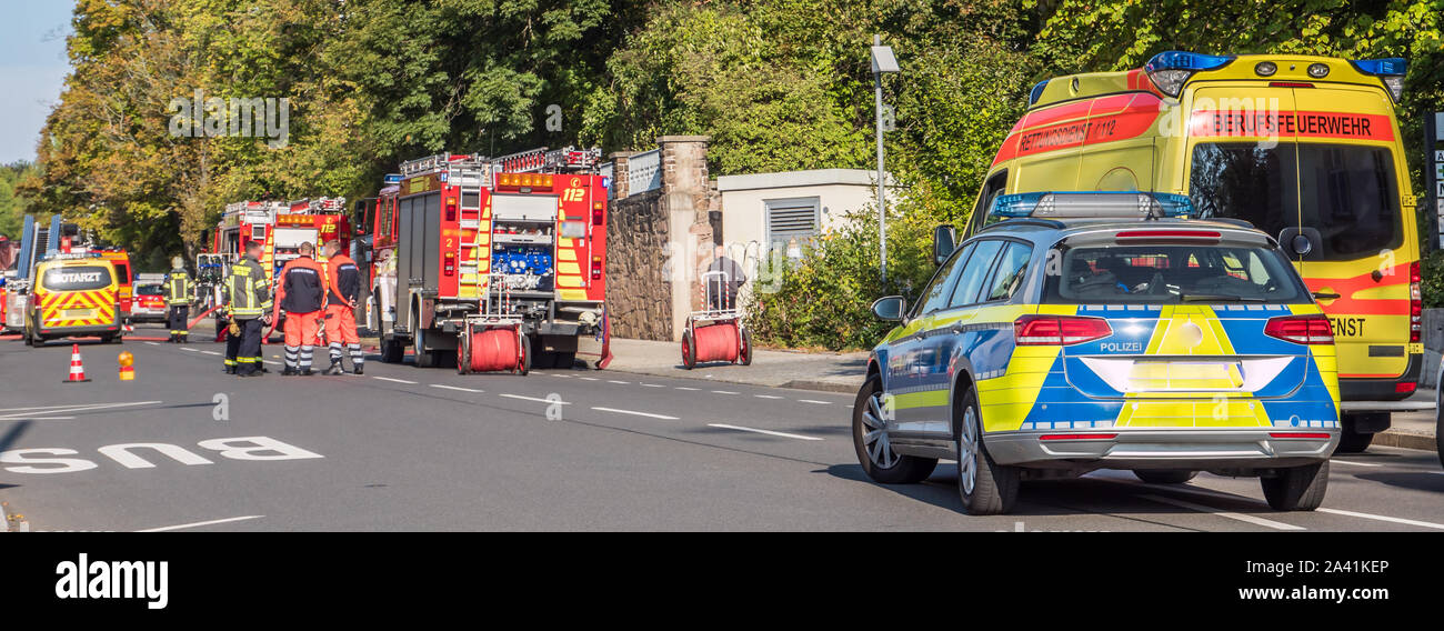 Fire brigade operation Rescue Stock Photo - Alamy
