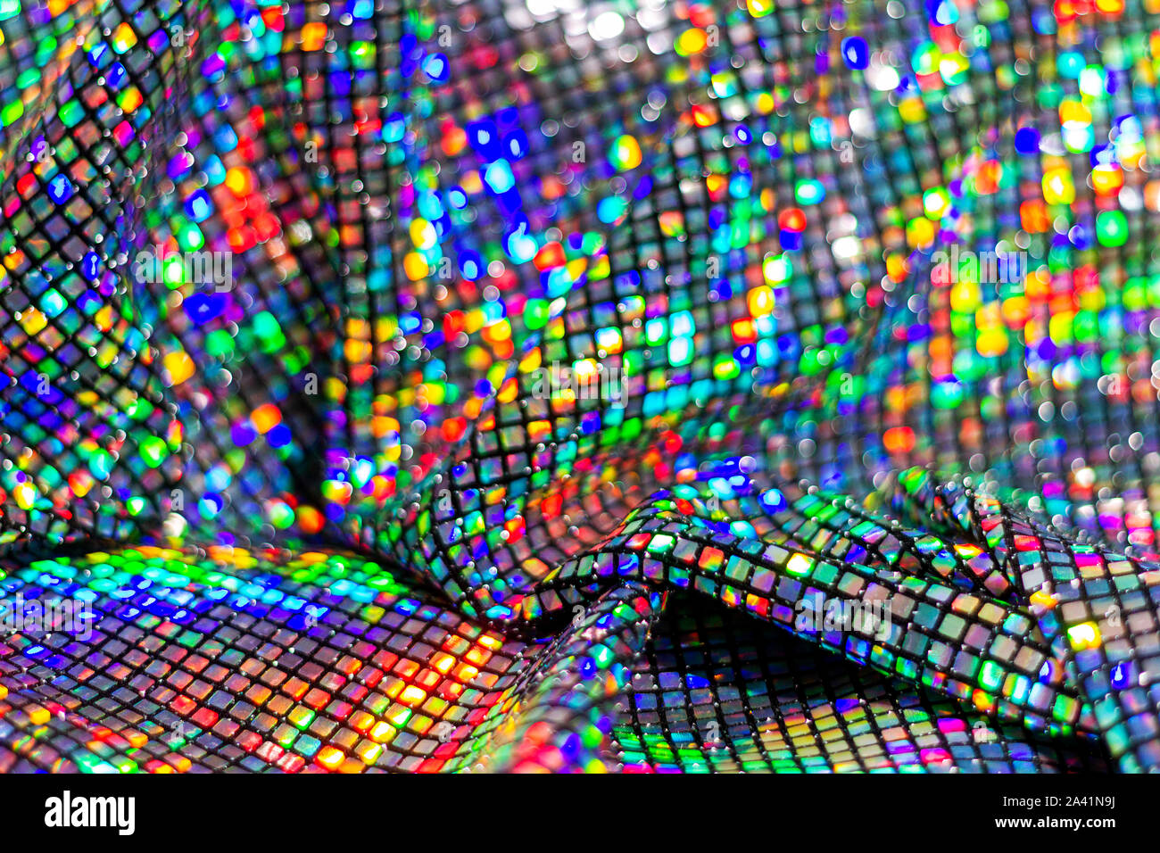 festive expensive colored sequin fabric Stock Photo - Alamy