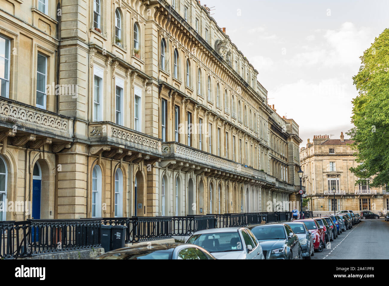 Georgian terrace at Victoria square in Clifton village, Bristol ...