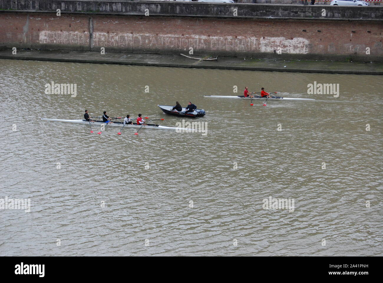 Arno river flowing through Pisa, Italy Stock Photo - Alamy