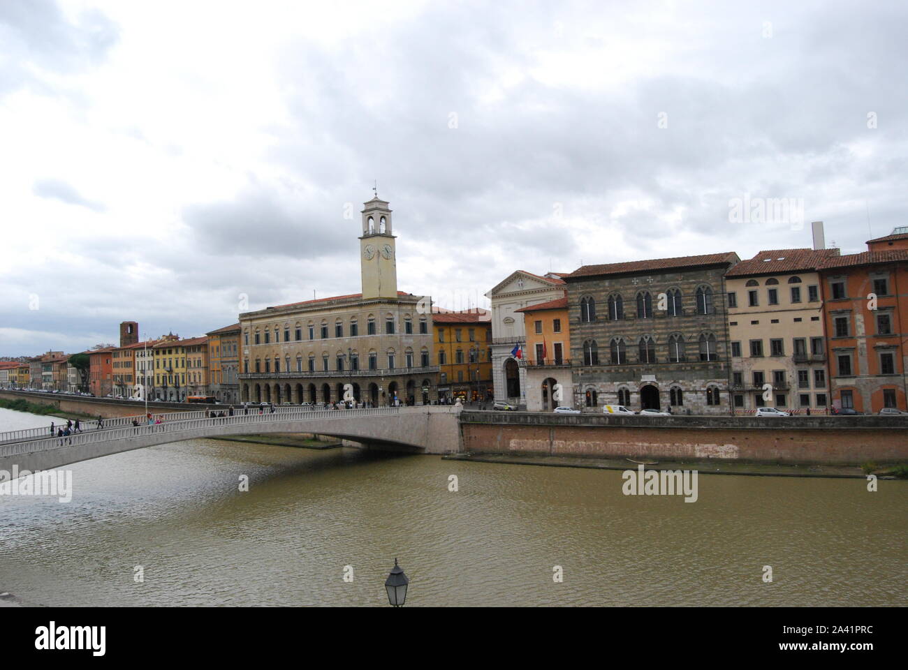 Arno river flowing through Pisa, Italy Stock Photo - Alamy