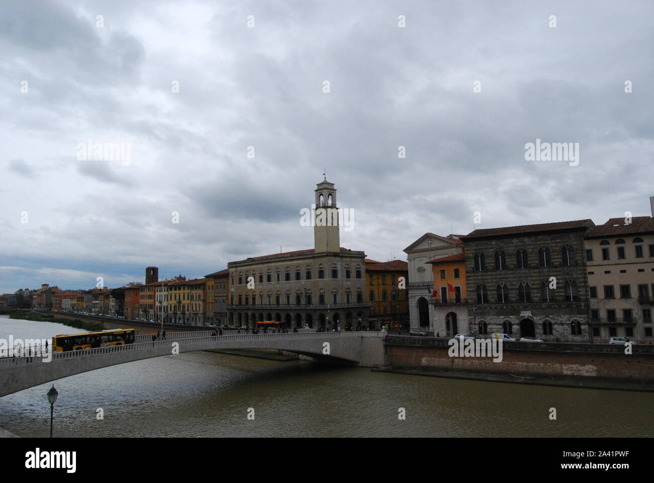 Arno river flowing through Pisa, Italy Stock Photo - Alamy