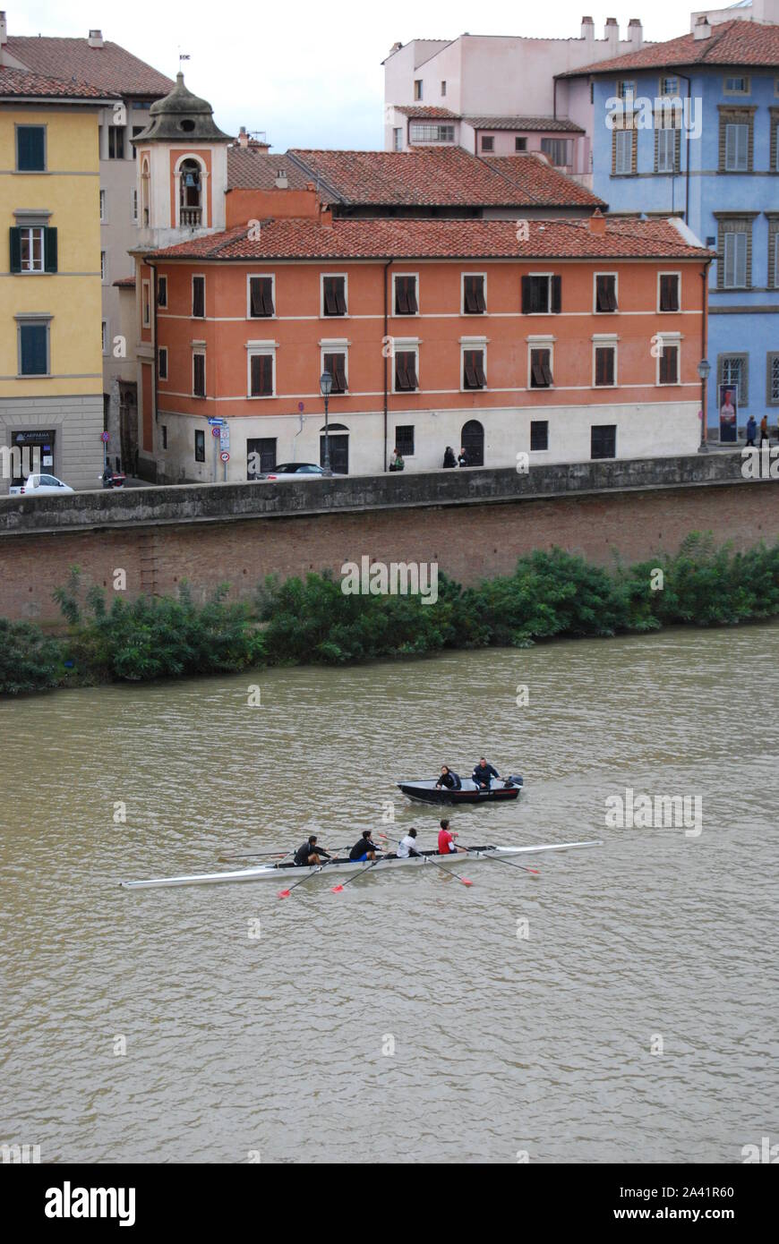 Arno river flowing through Pisa, Italy Stock Photo - Alamy