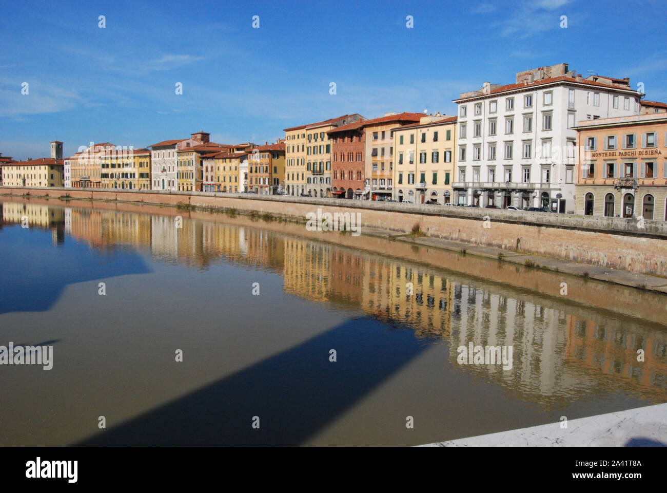 Arno river flowing through Pisa, Italy Stock Photo - Alamy