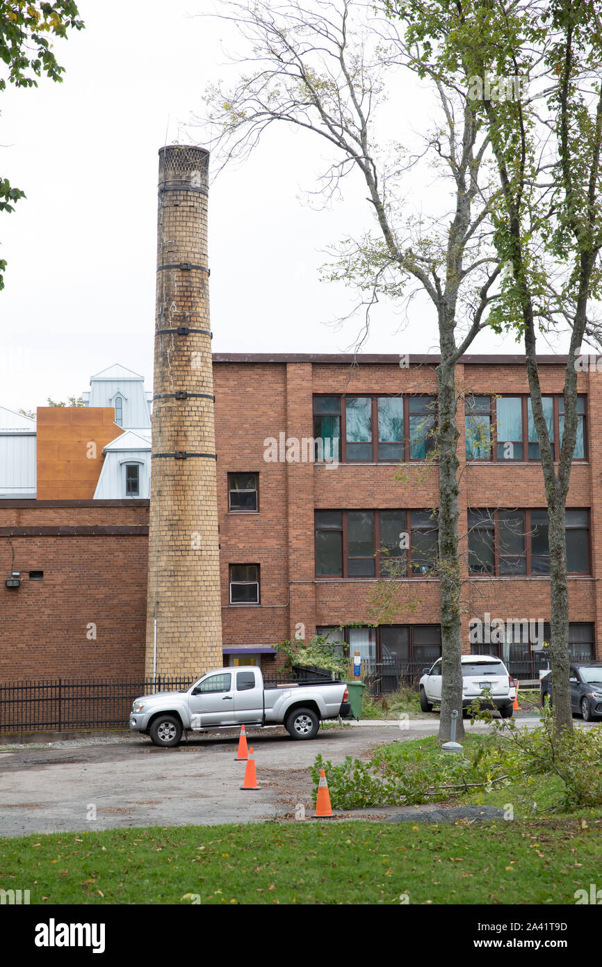 Chimney stack in Sydney, Nova Scotia Stock Photo - Alamy