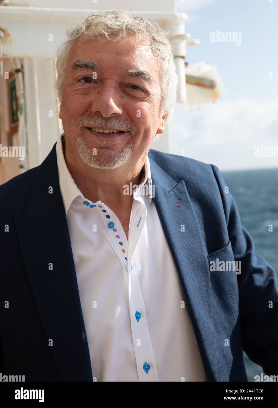John Virgo poses onboard Arcadia Stock Photo - Alamy