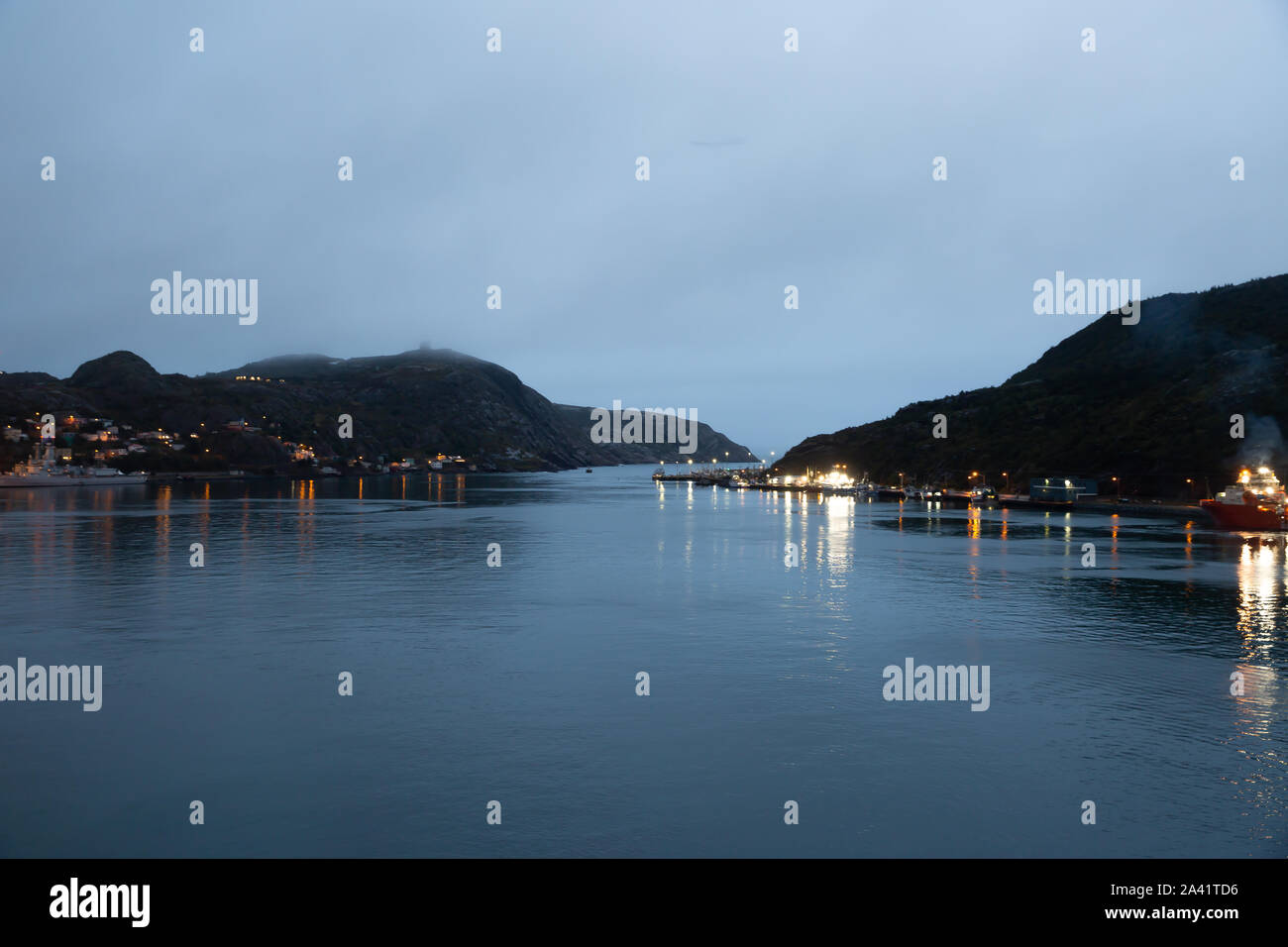St johns newfoundland harbour night hi-res stock photography and images ...