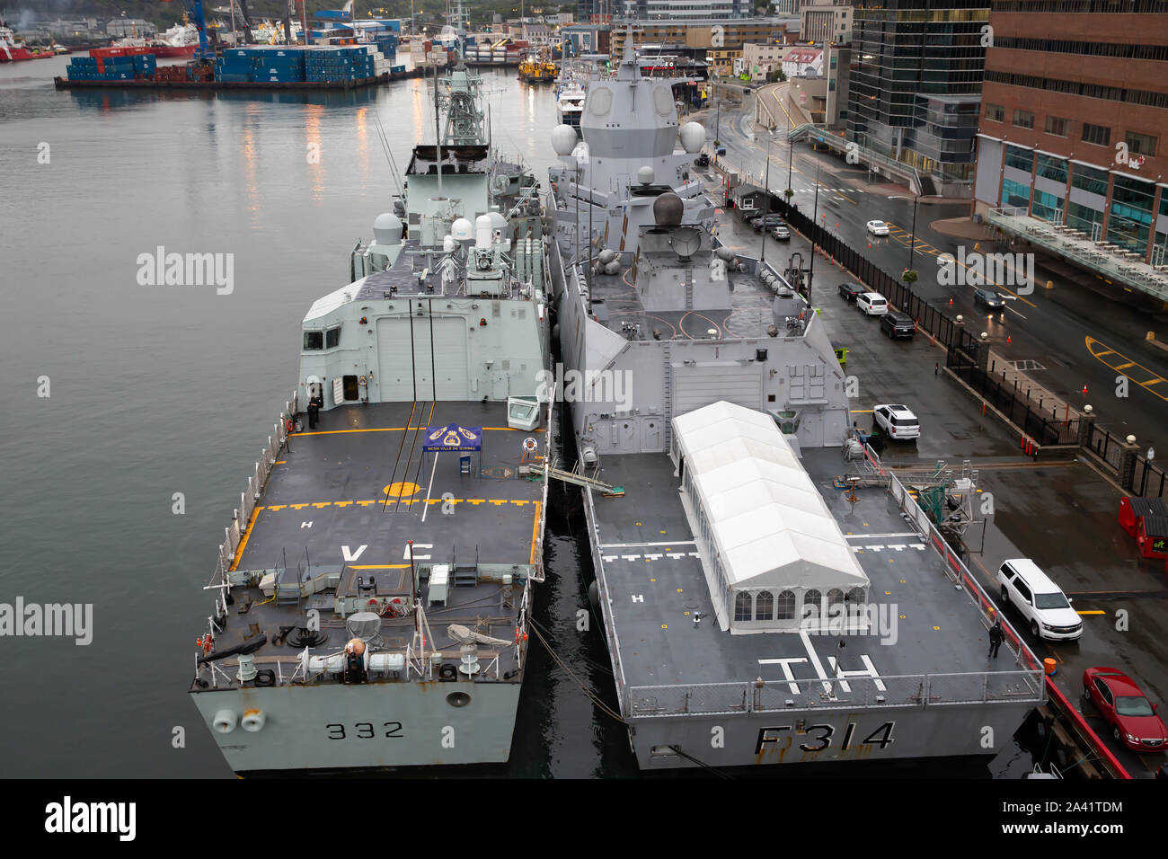 Royal Navy frigates moored in St John, Newfoundland Stock Photo - Alamy