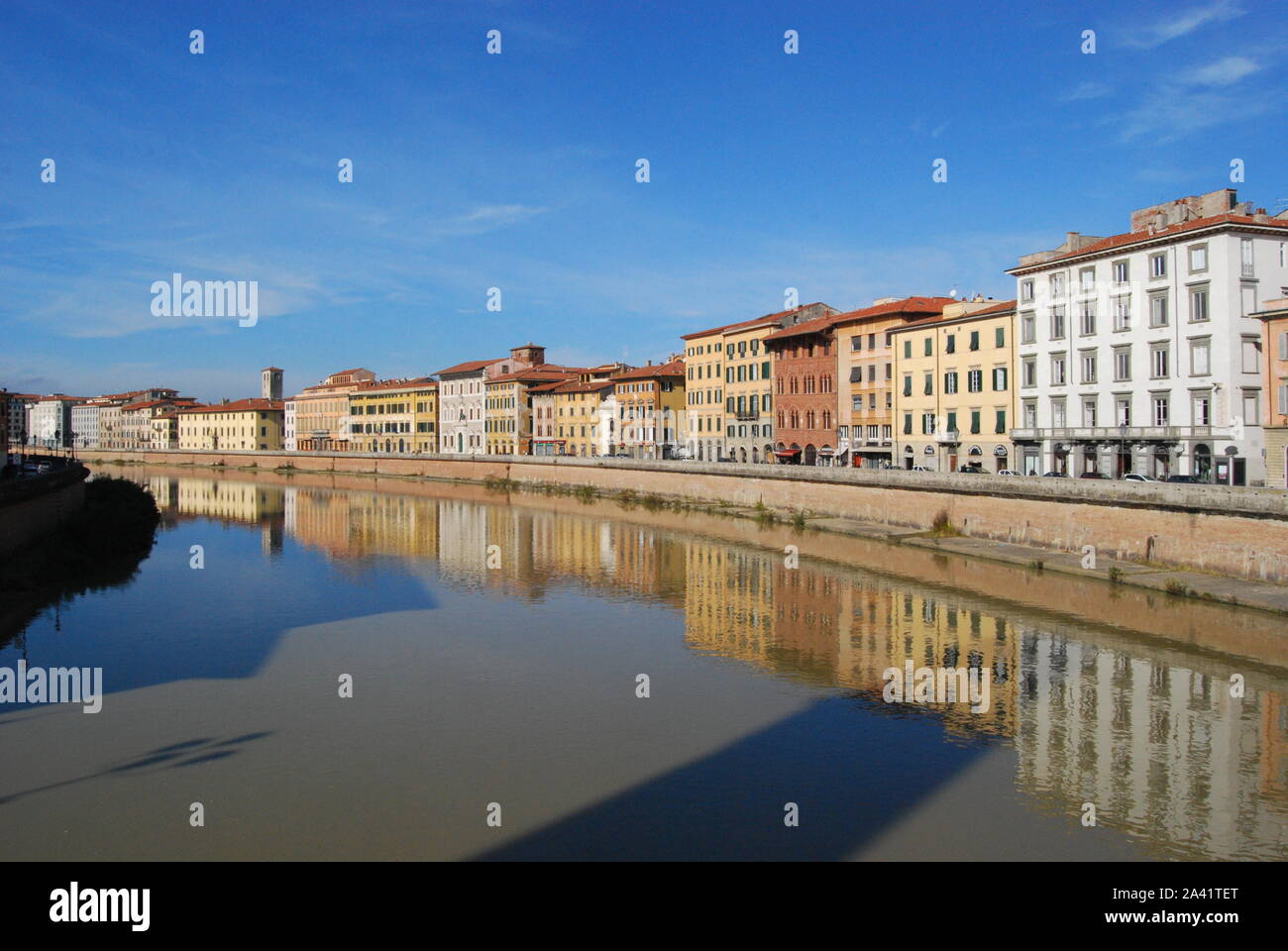 Arno river flowing through Pisa, Italy Stock Photo - Alamy