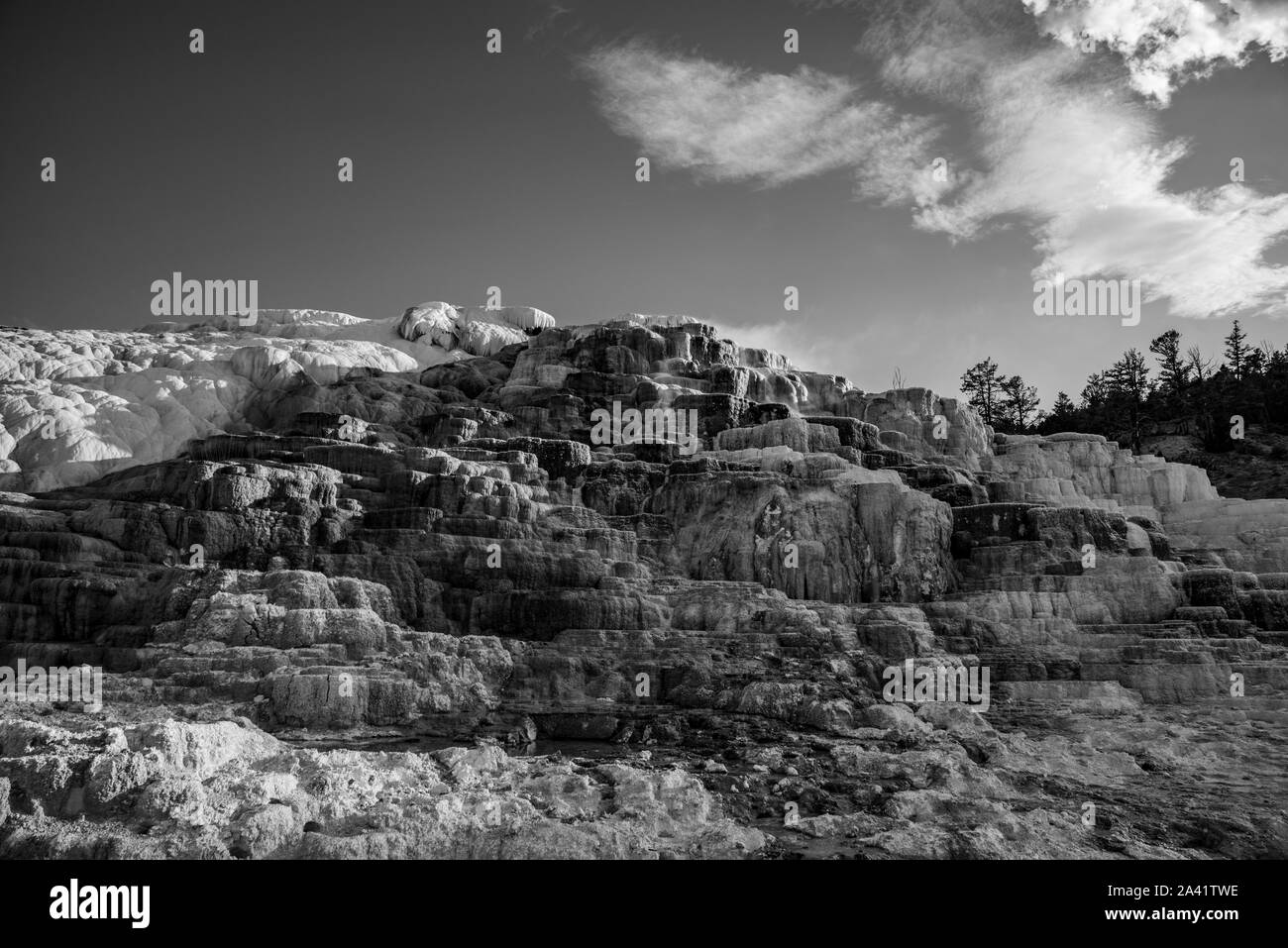 Minerva Terraces at the lower Mammoth Hot Springs in ...