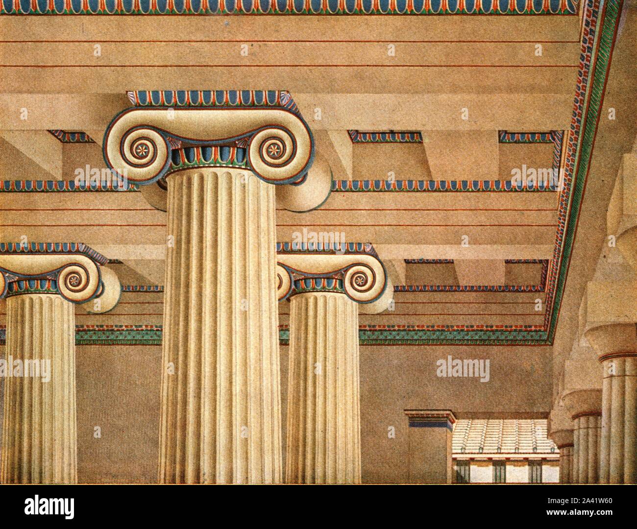 Ionic Hall in the Acropolis at Athens, Greece, (1928). '437-432 B.C ...