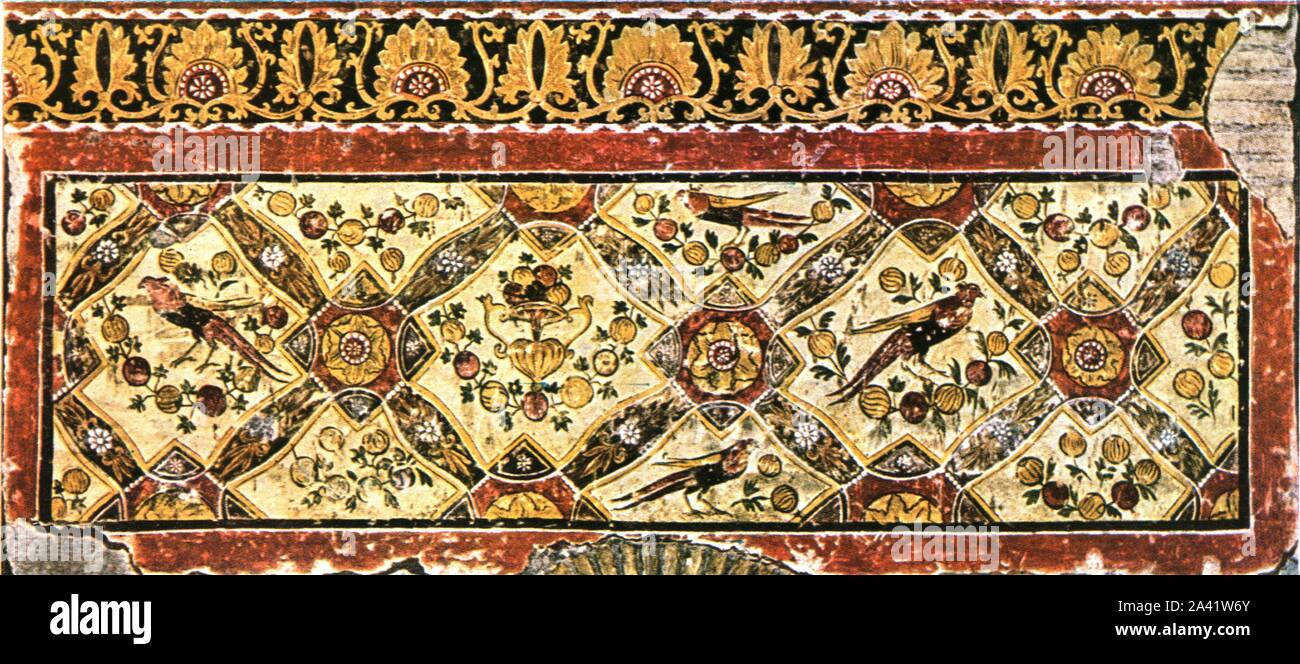 Ornamental frieze from the Basilica of St. Clement, Rome, Italy, (1928 ...